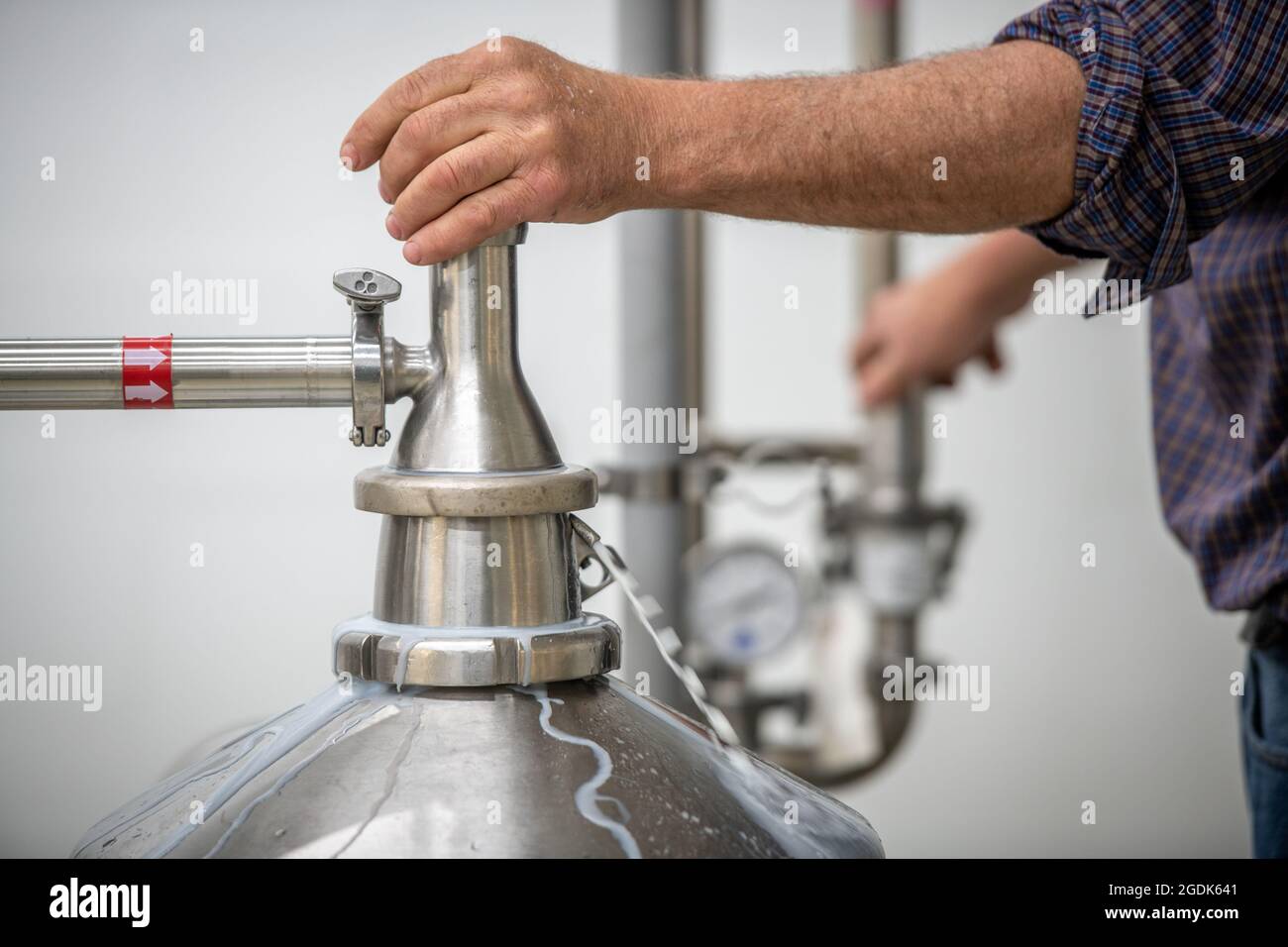 Dairy Processing at Broom Bloom Stock Photo - Alamy