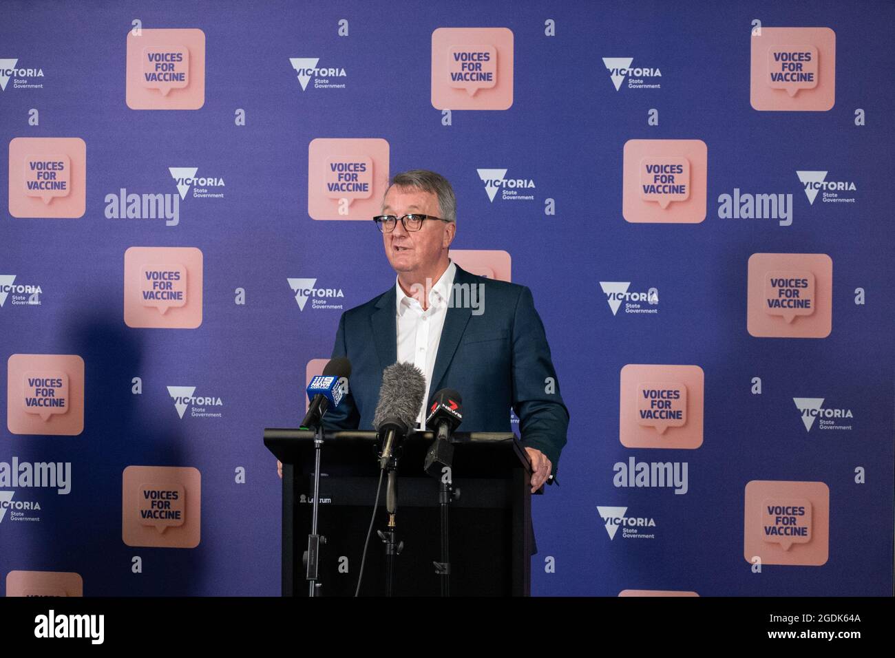 Melbourne, Australia. 14th August 2021. Minister for Health Martin ...