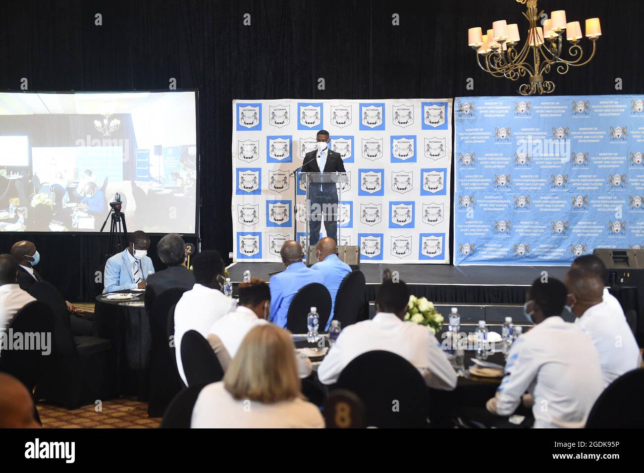 Gaborone, Team Botswana from the Tokyo 2020 Olympic Games in Gaborone ...