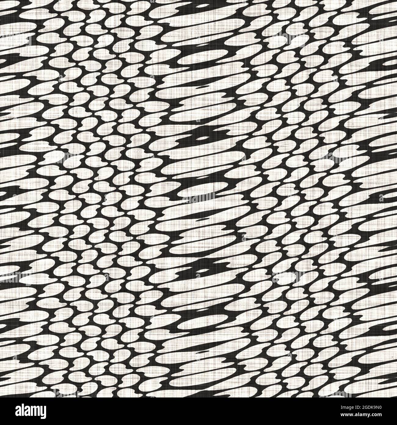 Seamless black white woven cloth geometric linen texture. Two tone ...