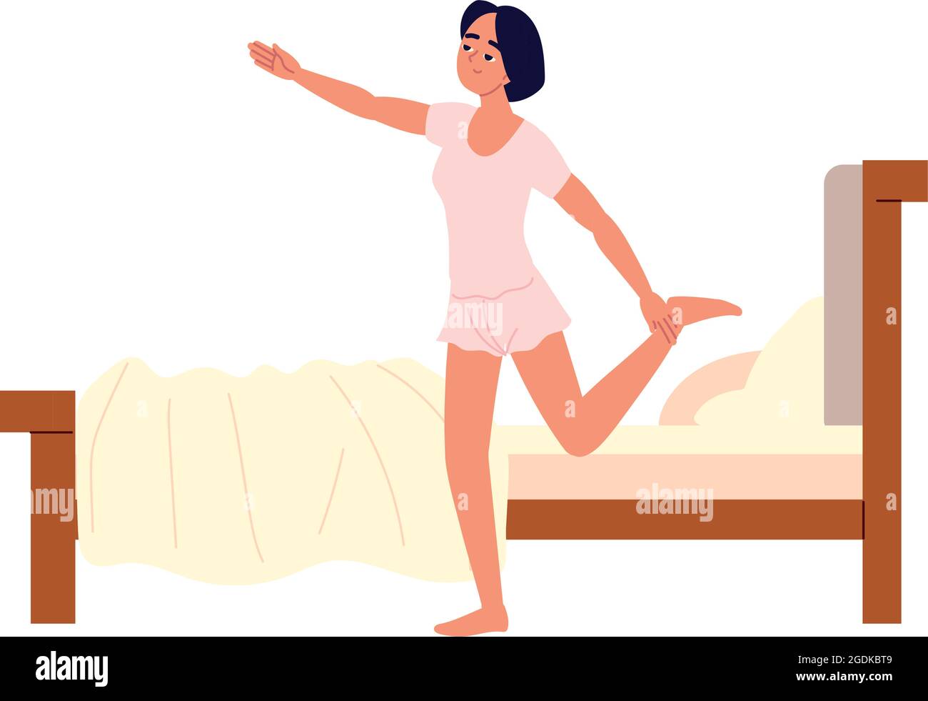 Woman leg bed Stock Vector Images - Alamy