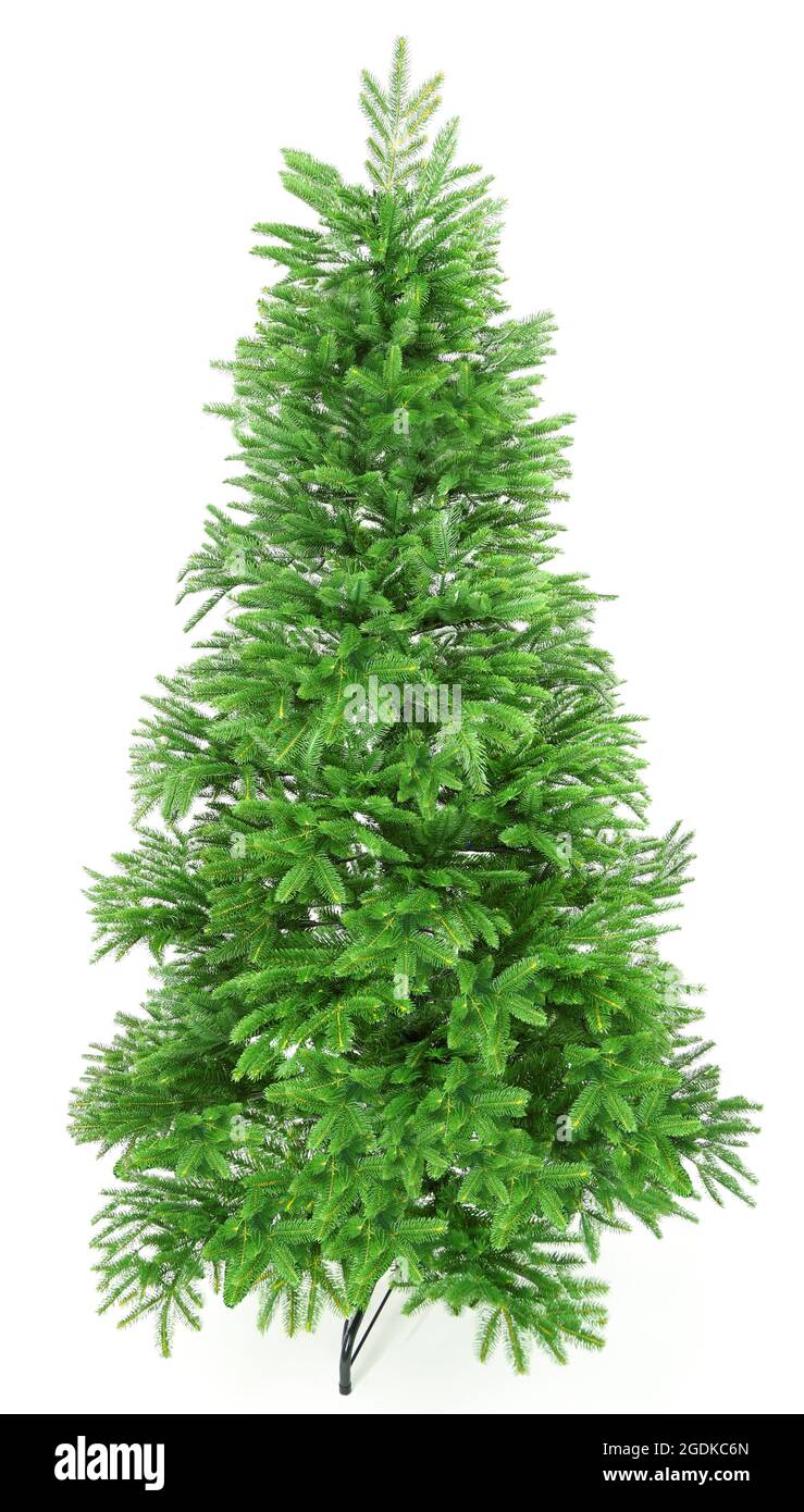 Artificial fir tree isolated on white Stock Photo - Alamy