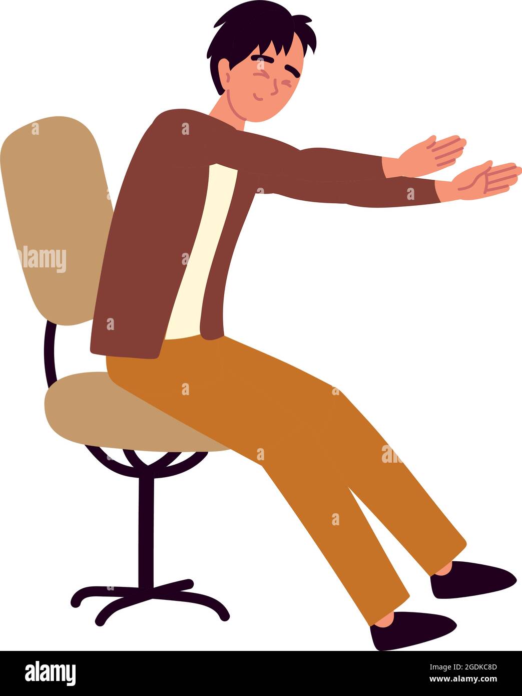 man making active break Stock Vector Image & Art - Alamy