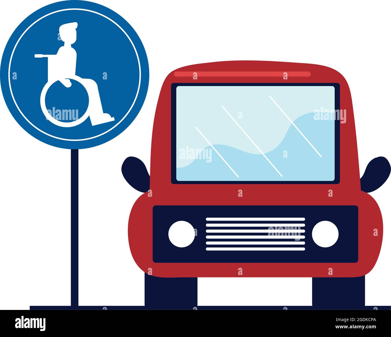 Red disabled parking Stock Vector Images - Alamy