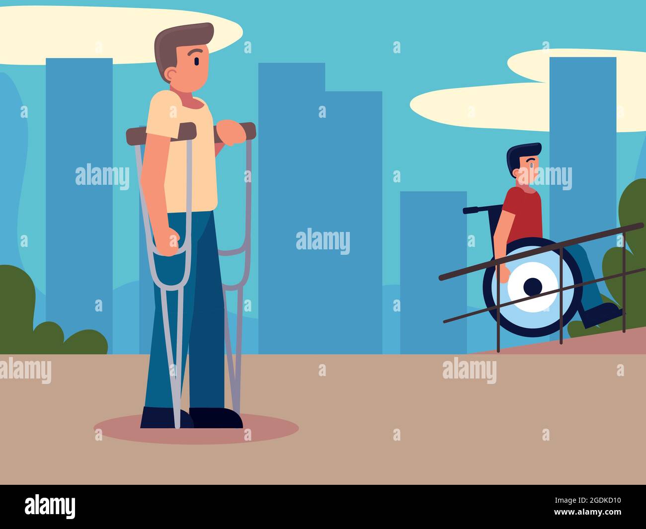 disabled people moving Stock Vector Image & Art - Alamy