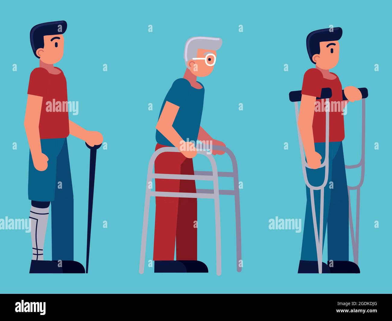 handicapped people set Stock Vector Image & Art - Alamy