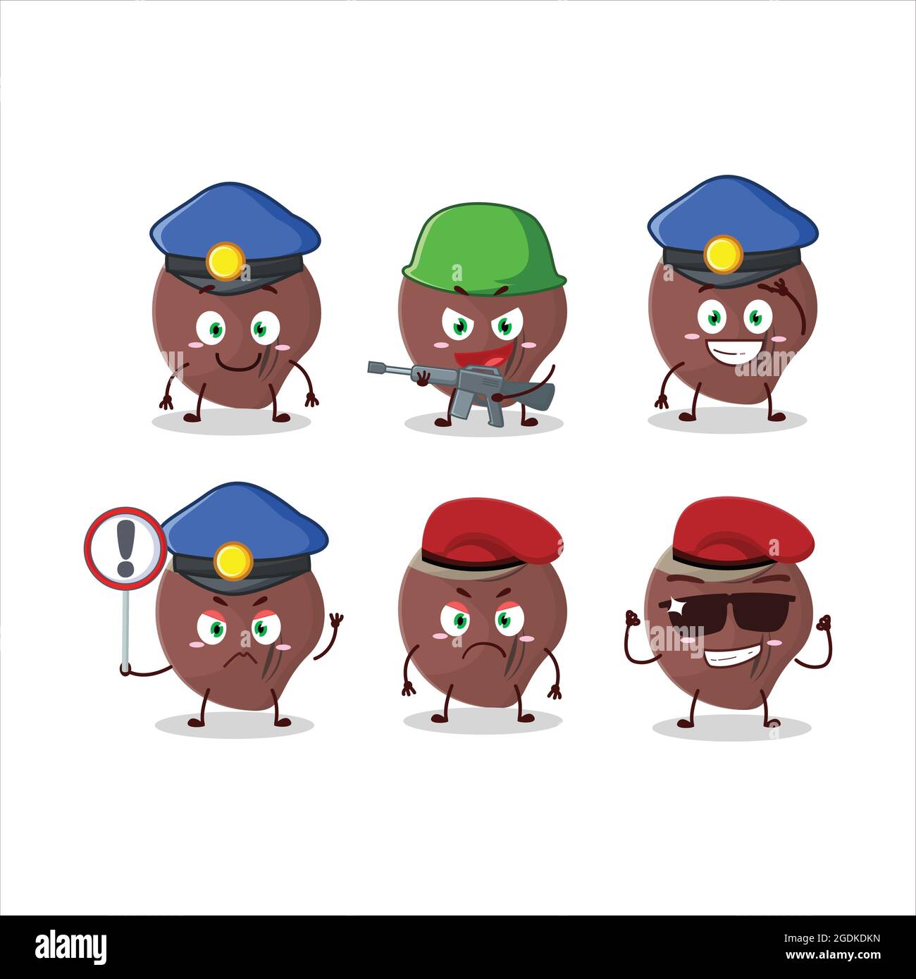 A dedicated Police officer of acorn mascot design style. Vector ...