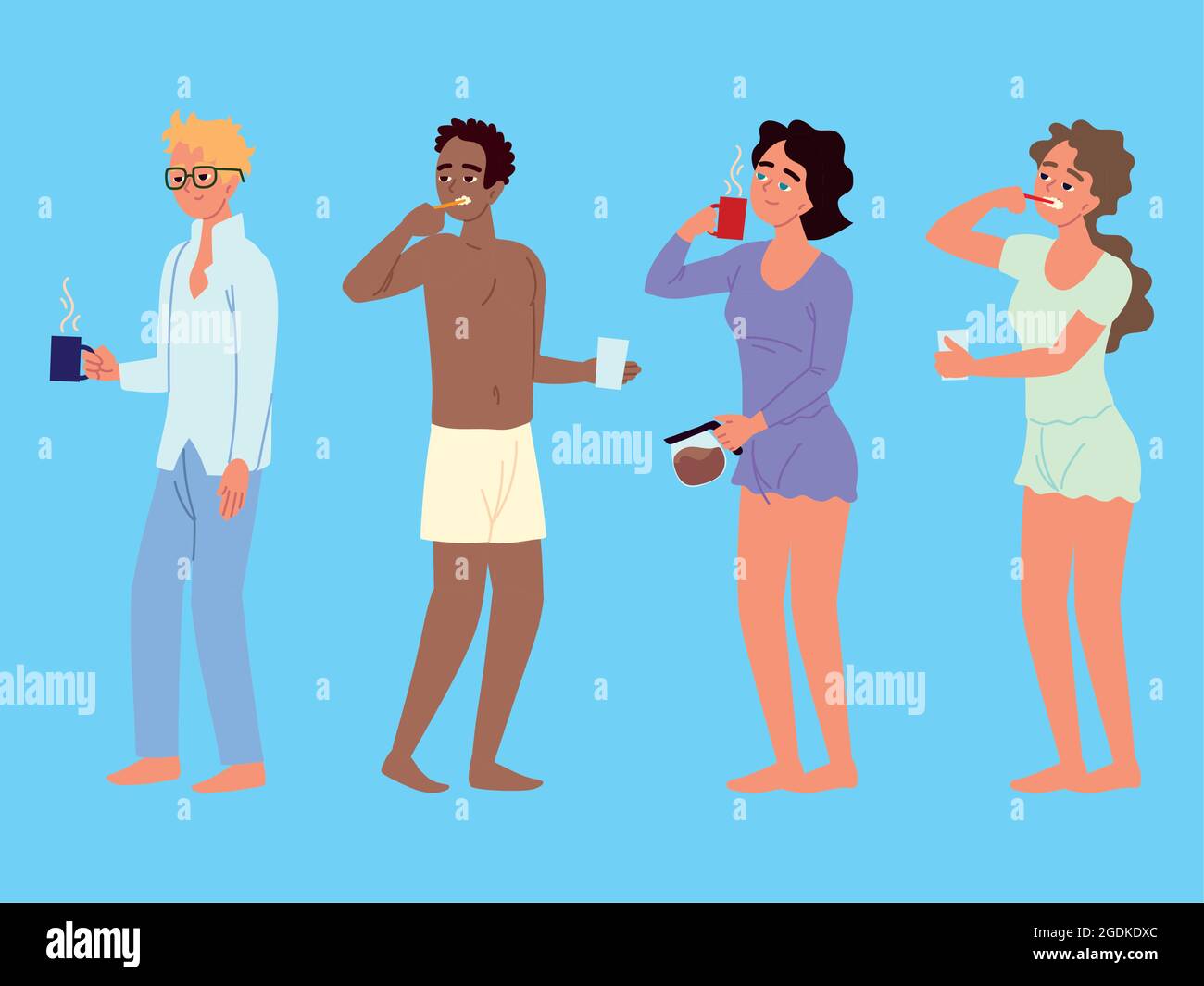 people morning routine Stock Vector Image & Art - Alamy