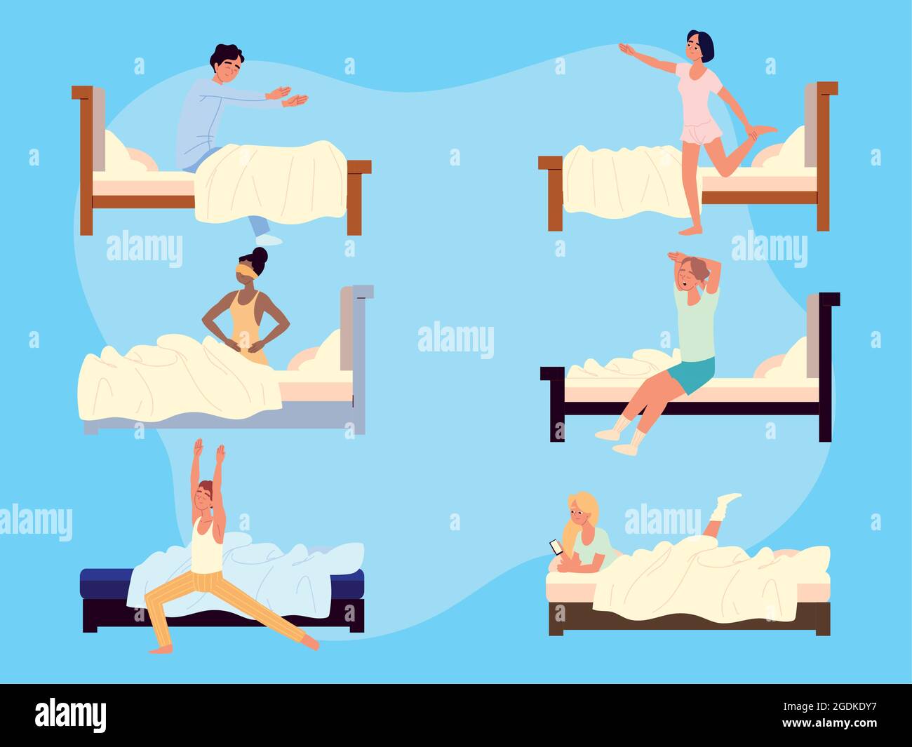 people waking up routine Stock Vector Image & Art - Alamy