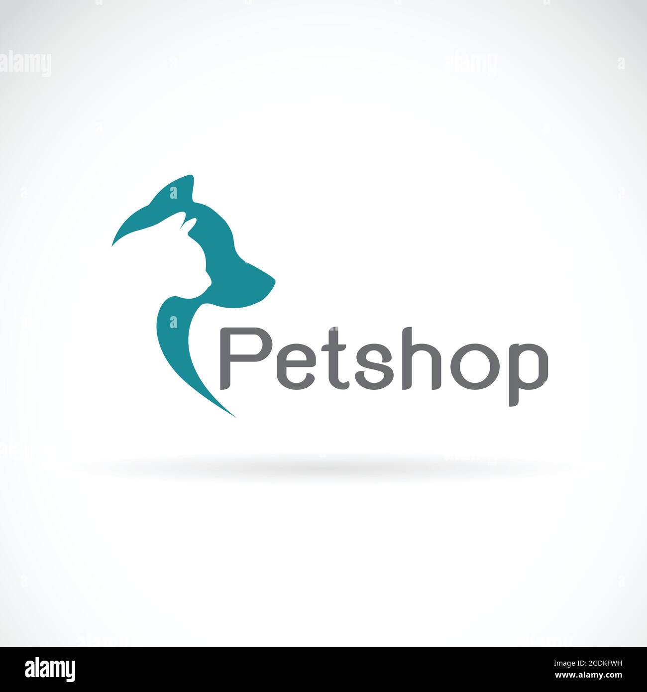 Vector image of dog and cat design on white background. Petshop. Easy ...
