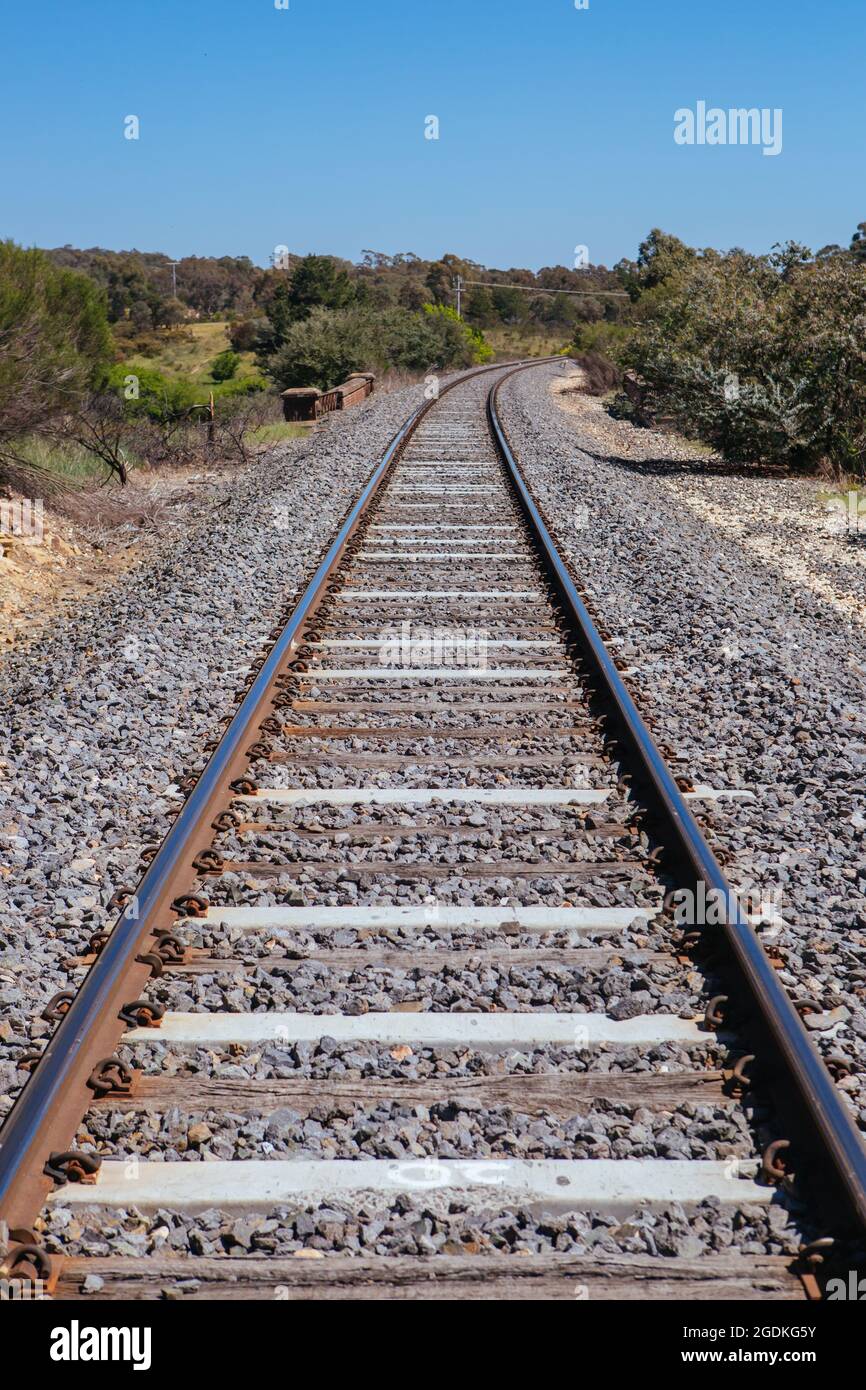 Victorian Railway Line in Australia Stock Photo - Alamy