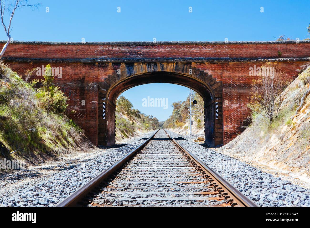 Victorian Railway Line in Australia Stock Photo - Alamy