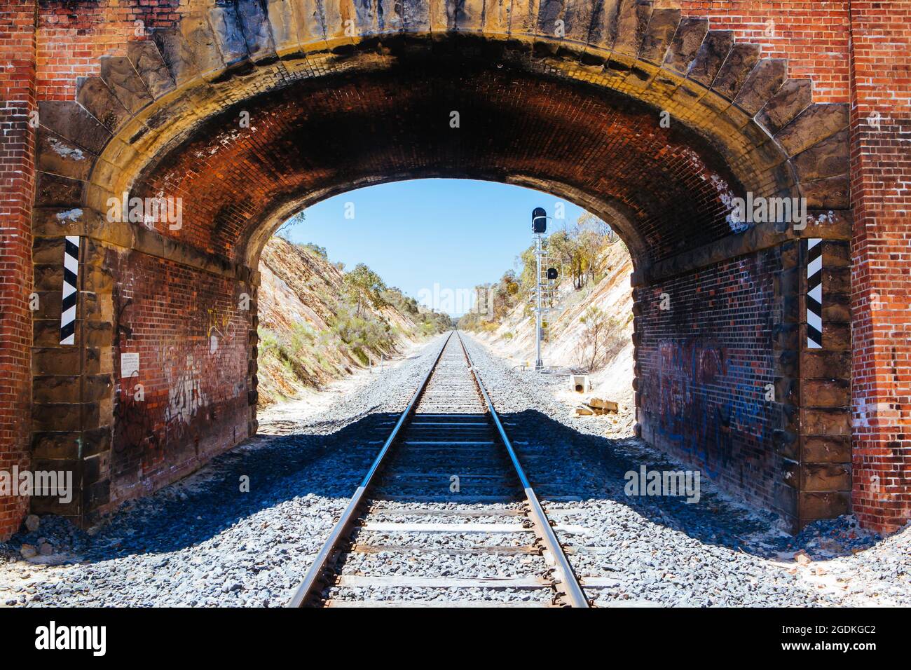 Victorian Railway Line in Australia Stock Photo - Alamy