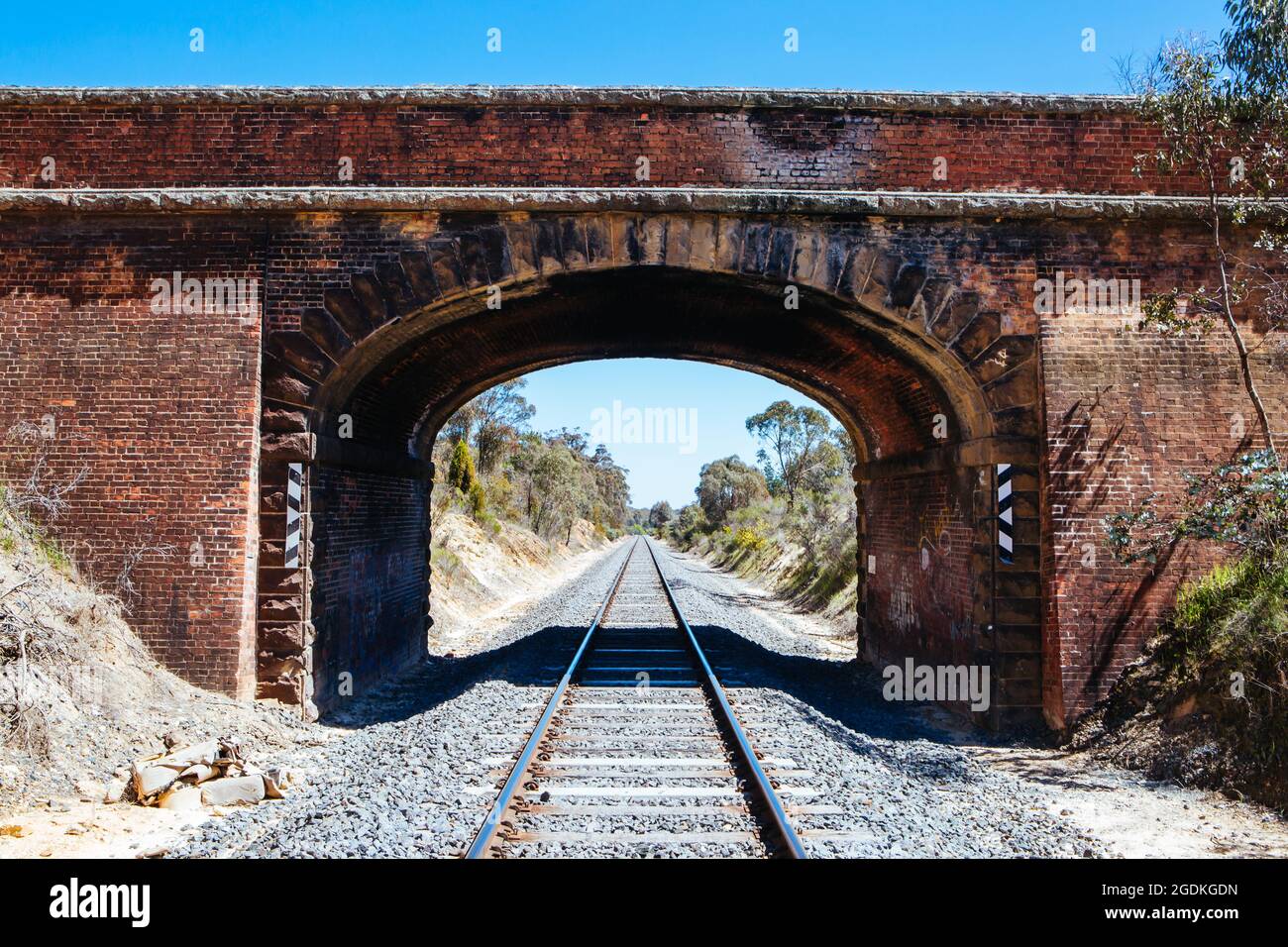 Victorian Railway Line in Australia Stock Photo - Alamy