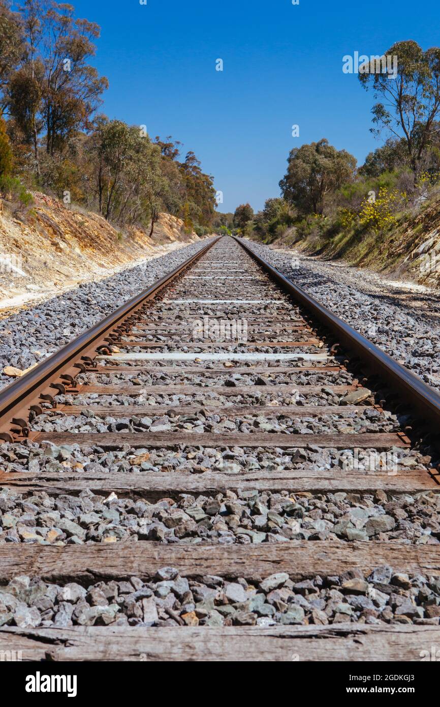 Victorian Railway Line in Australia Stock Photo - Alamy