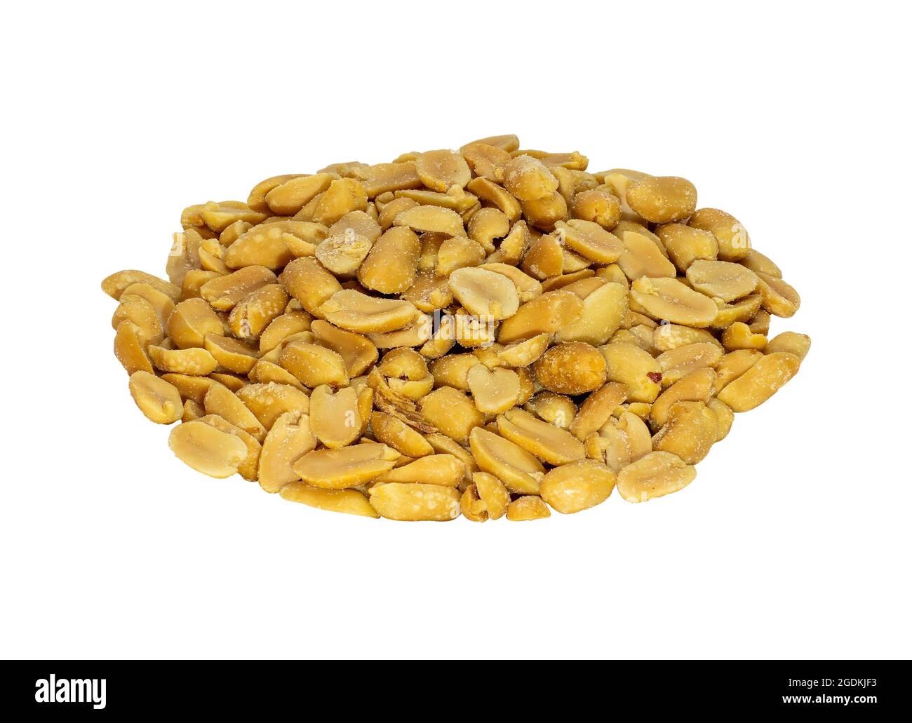 Half halved peanuts with salt added for snacking. Clipping path Stock ...