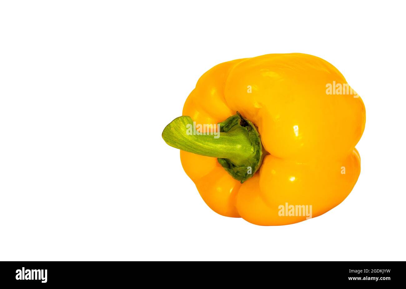Big yellow bell peppers. Against a white backdrop. Clipping path Stock ...