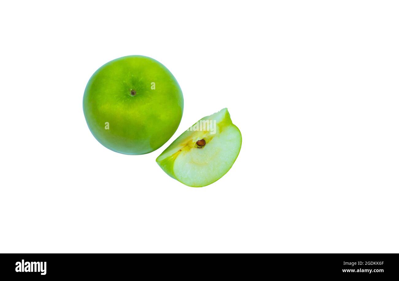 Halved green apple hi-res stock photography and images - Alamy