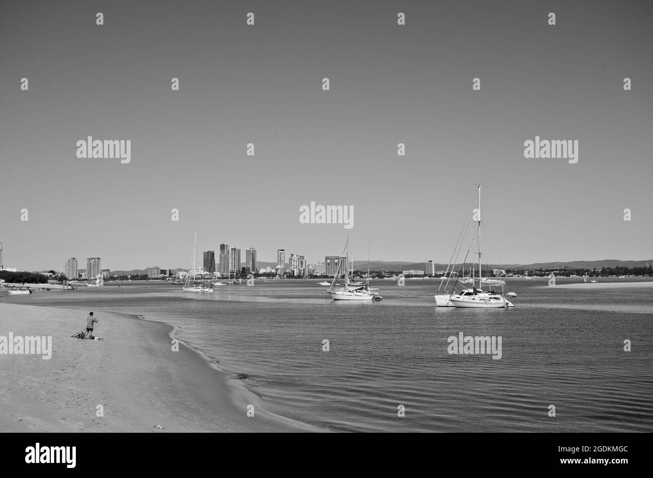 Gold beach Black and White Stock Photos & Images - Alamy