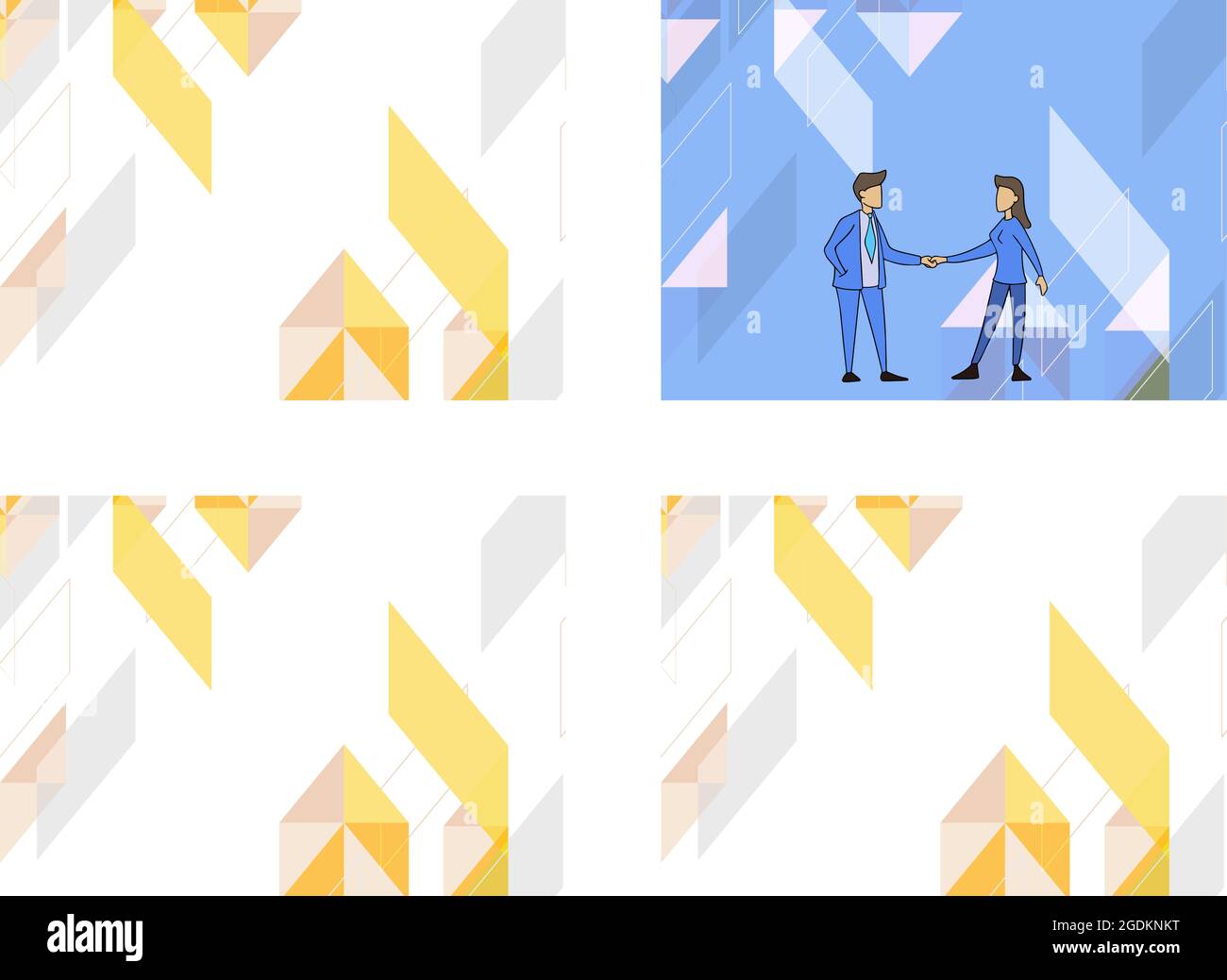Man And Woman Drawing Standing Facing Towards Each Other Holding Hands ...