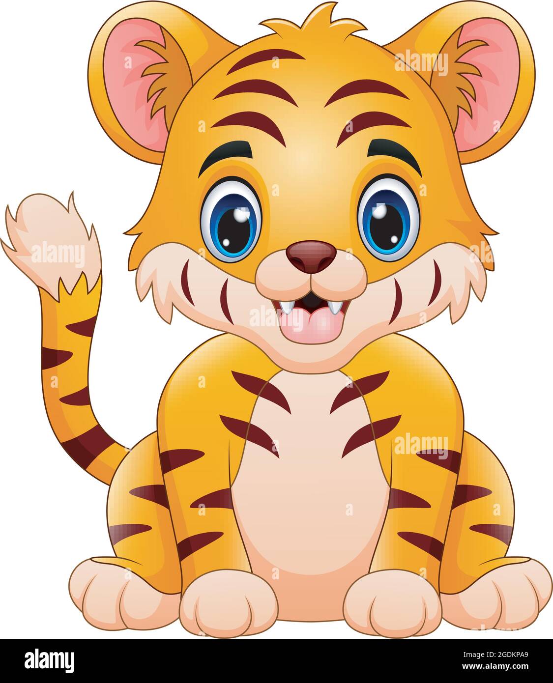 The little tiger feeling happy Stock Vector Image & Art - Alamy