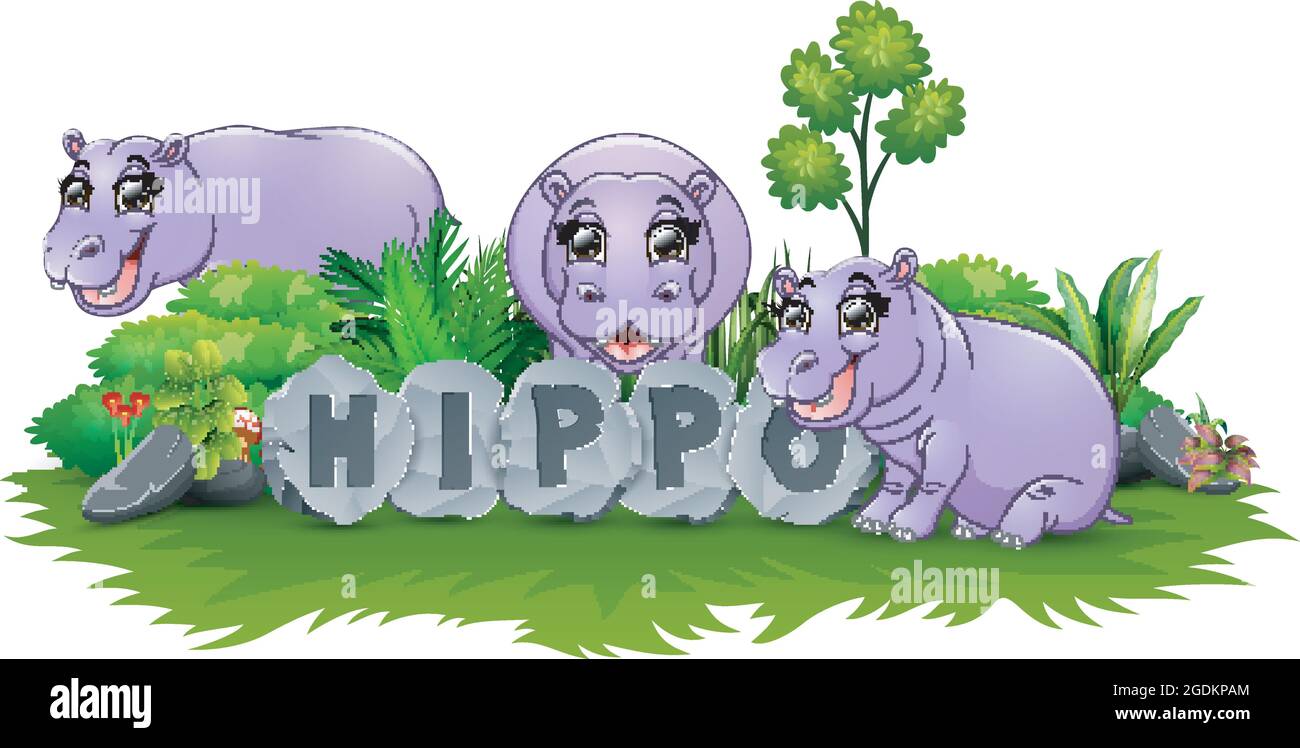 Hippo word Stock Vector Images - Alamy