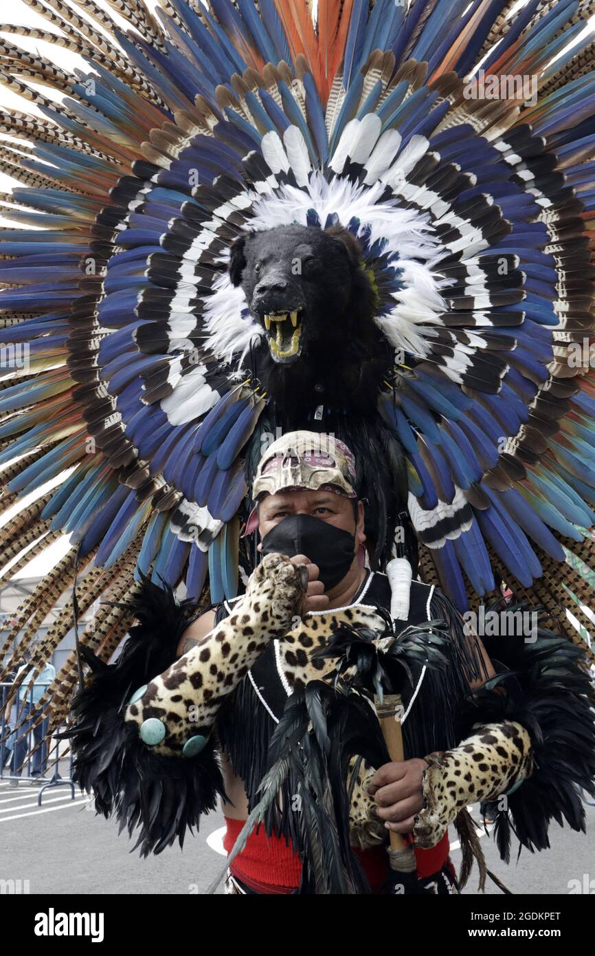 Mexico City, Mexico . 13th Aug, 2021. Portrait of a person, disguised ...