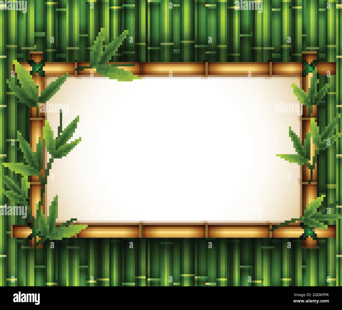 Illustration of bamboo trees in frame nature Stock Vector Image & Art ...