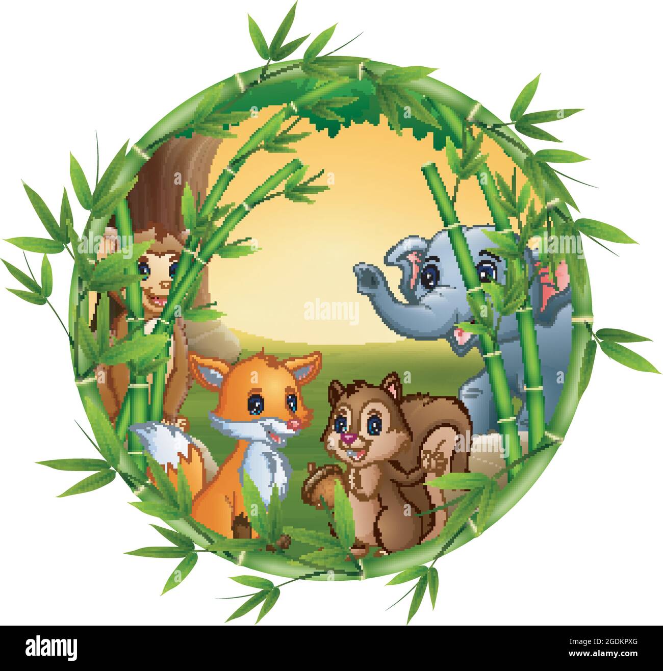 The animals are meet together Stock Vector Image & Art - Alamy