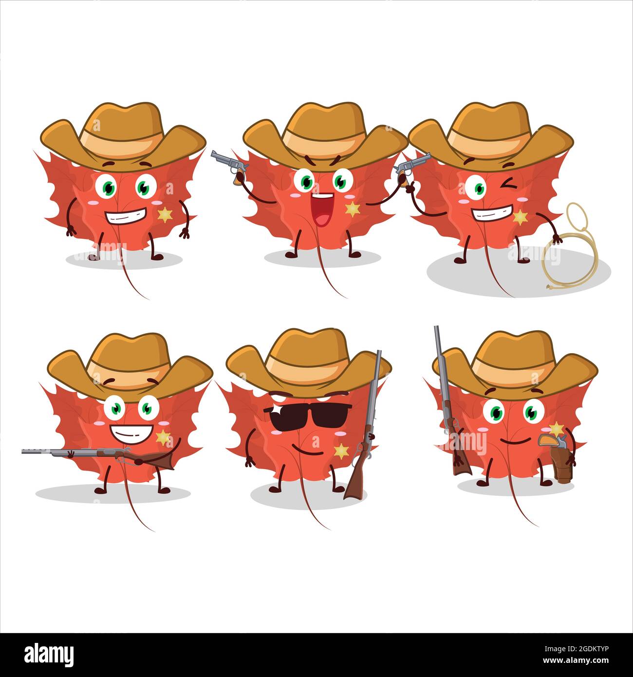 Cool cowboy autumn blaze maple cartoon character with a cute hat ...