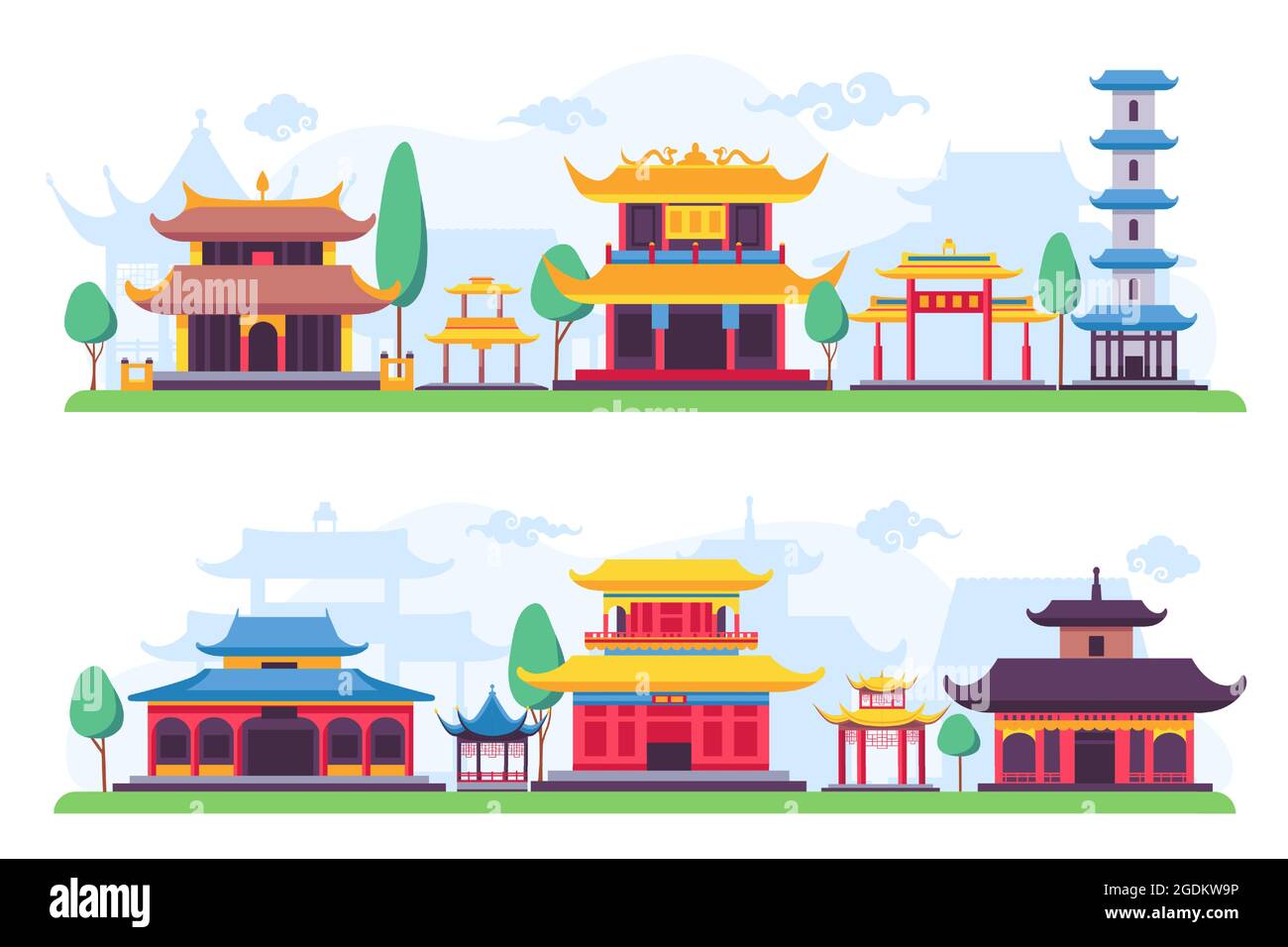 Pagoda facade Cut Out Stock Images & Pictures - Alamy