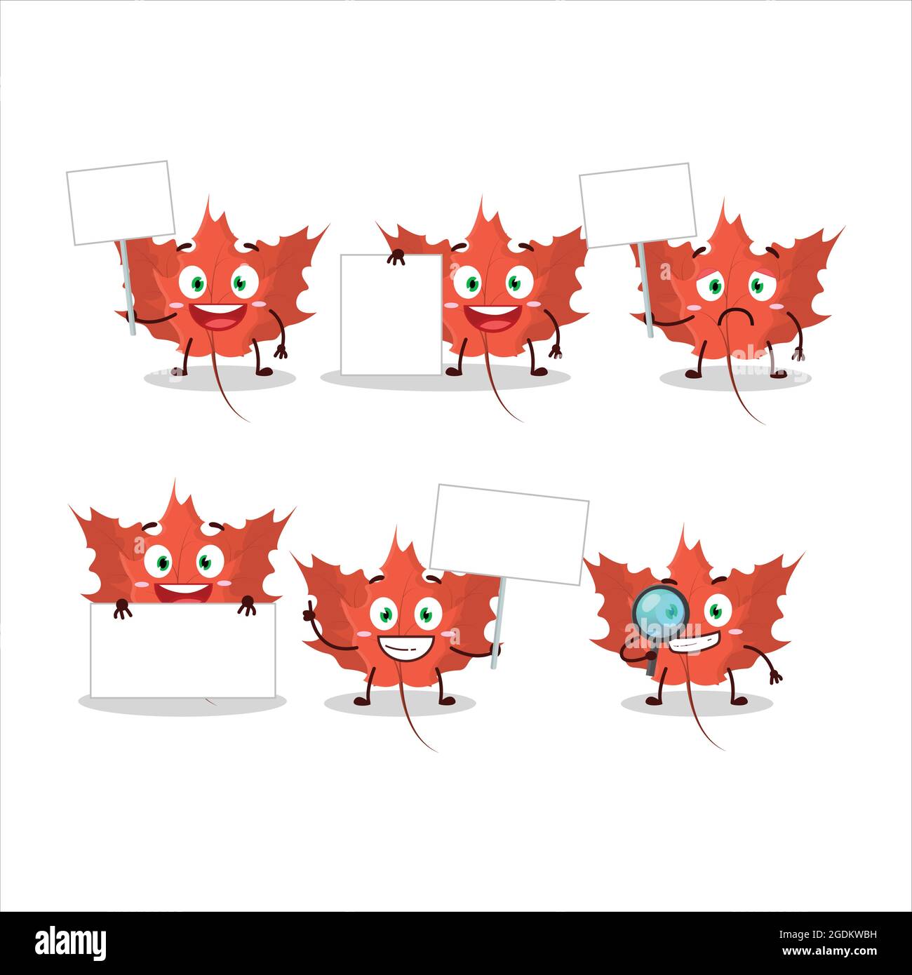 Autumn blaze maple cartoon character bring information board. Vector ...