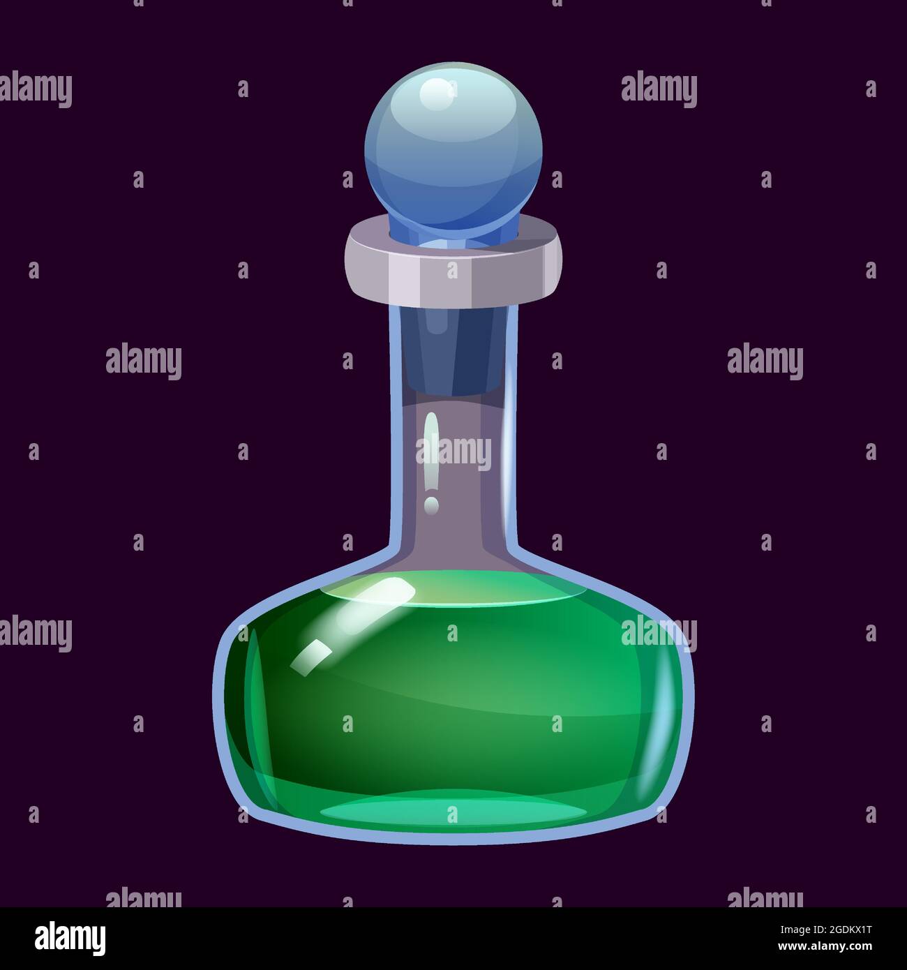 Bottle liquid potion magic elixir colorful . Game icon GUI for app games user interface. Vector ...