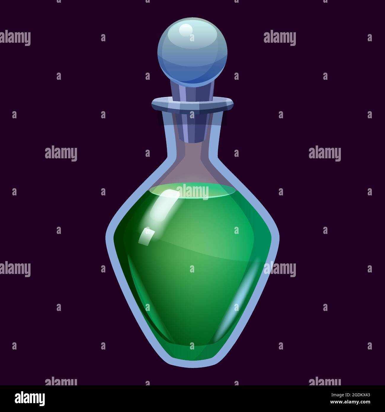 Bottle liquid potion magic elixir colorful . Game icon GUI for app games user interface. Vector ...