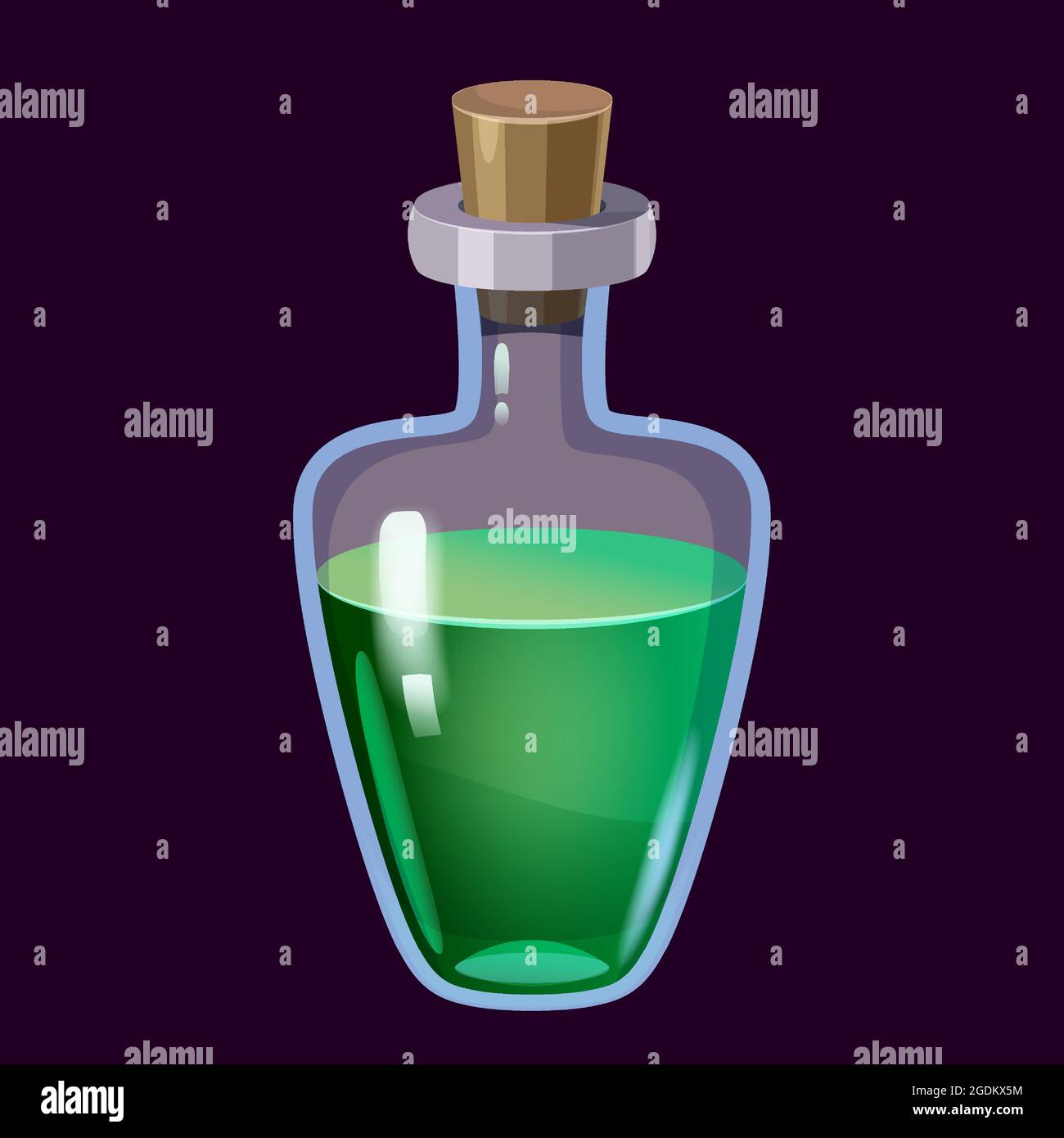 Bottle liquid potion magic elixir colorful . Game icon GUI for app games user interface. Vector ...