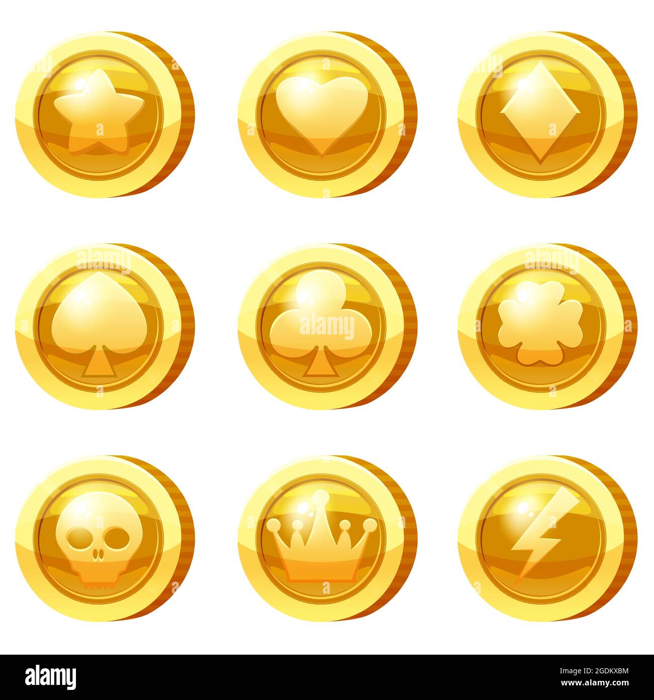 Gold token Stock Vector Images - Alamy