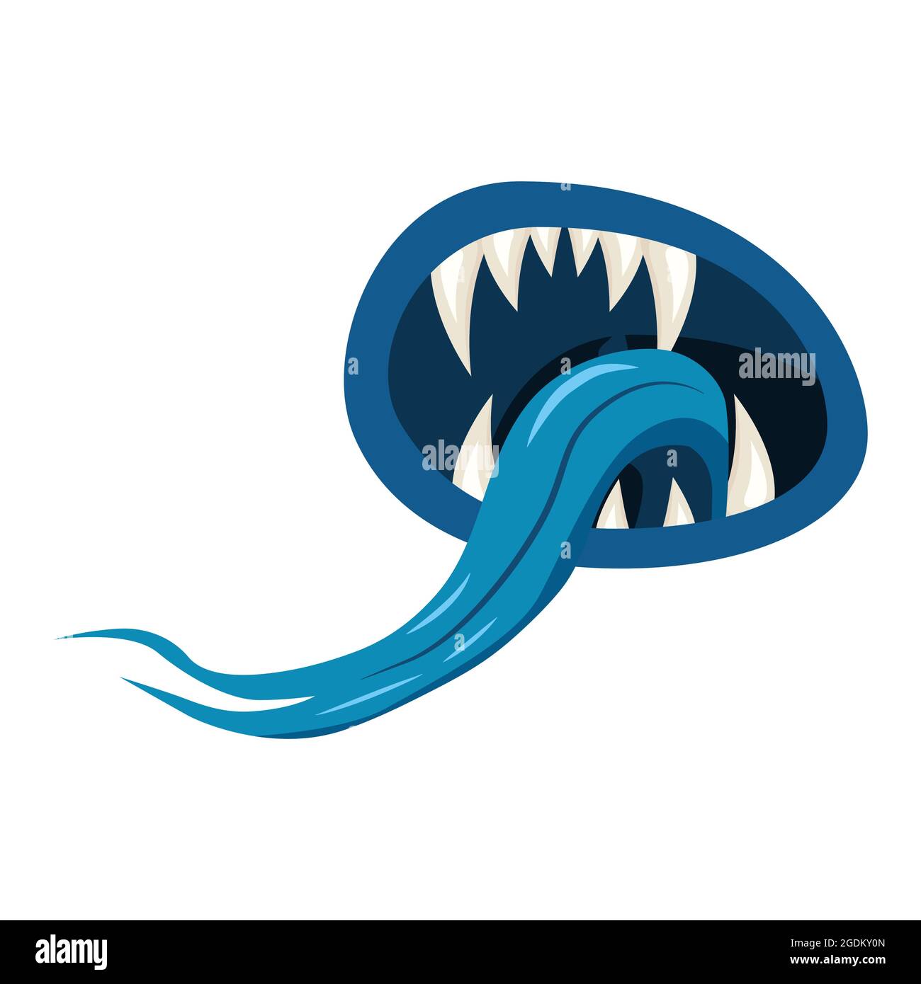 Monster mouth creepy and scary. Funny jaws teeths tongue creatures ...