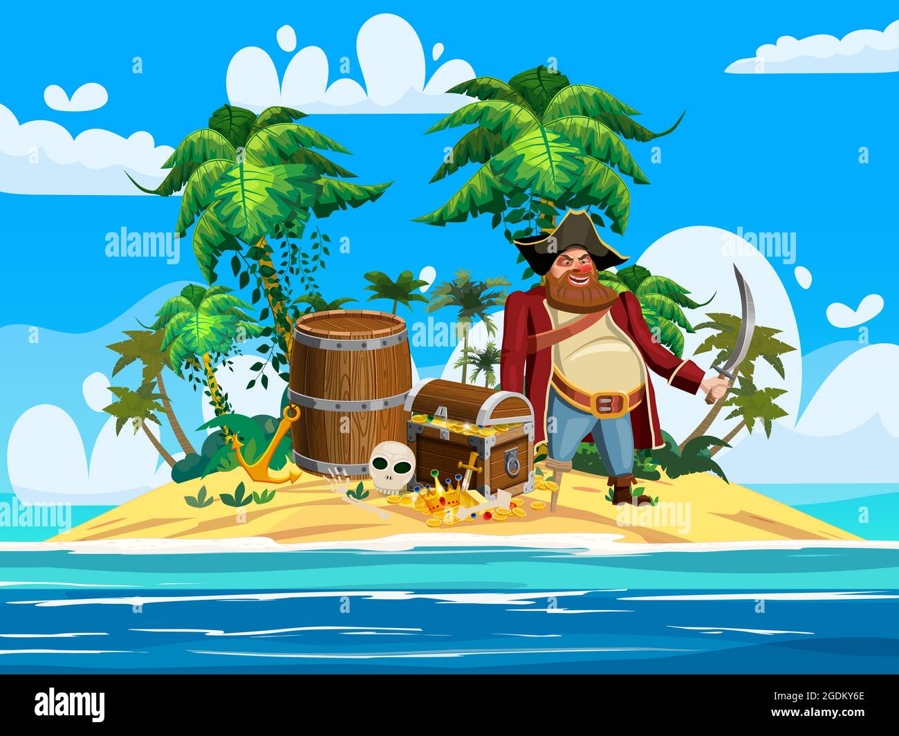 One legged pirate Stock Vector Images - Alamy