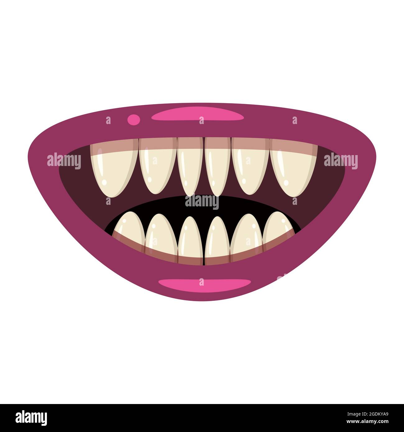 Monster mouth creepy and scary. Funny jaws teeths creatures expression ...