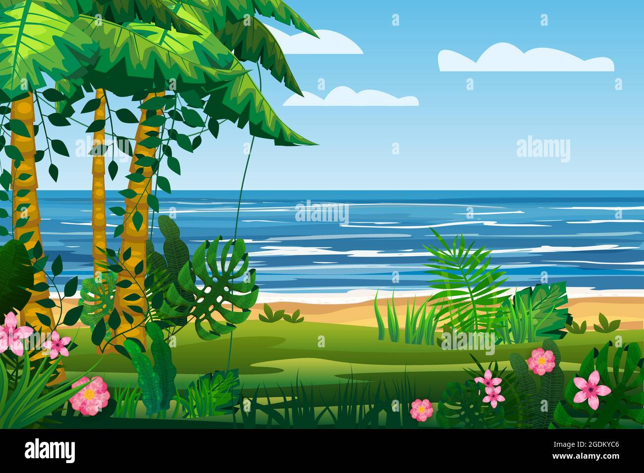 Grass seashore Stock Vector Images - Alamy