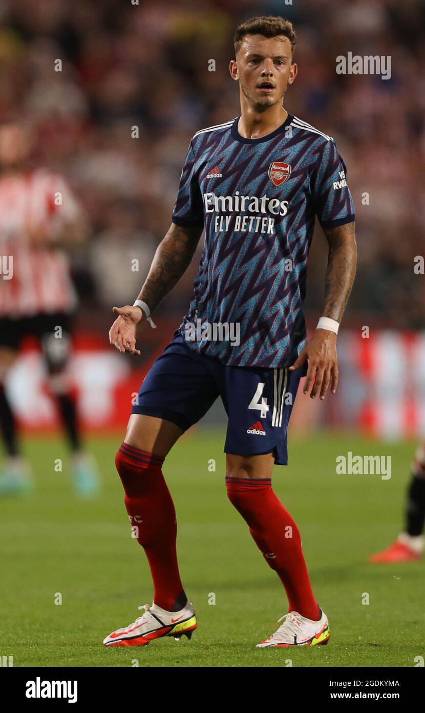 London, UK, 13th August 2021. Ben White of Arsenal during the Premier ...