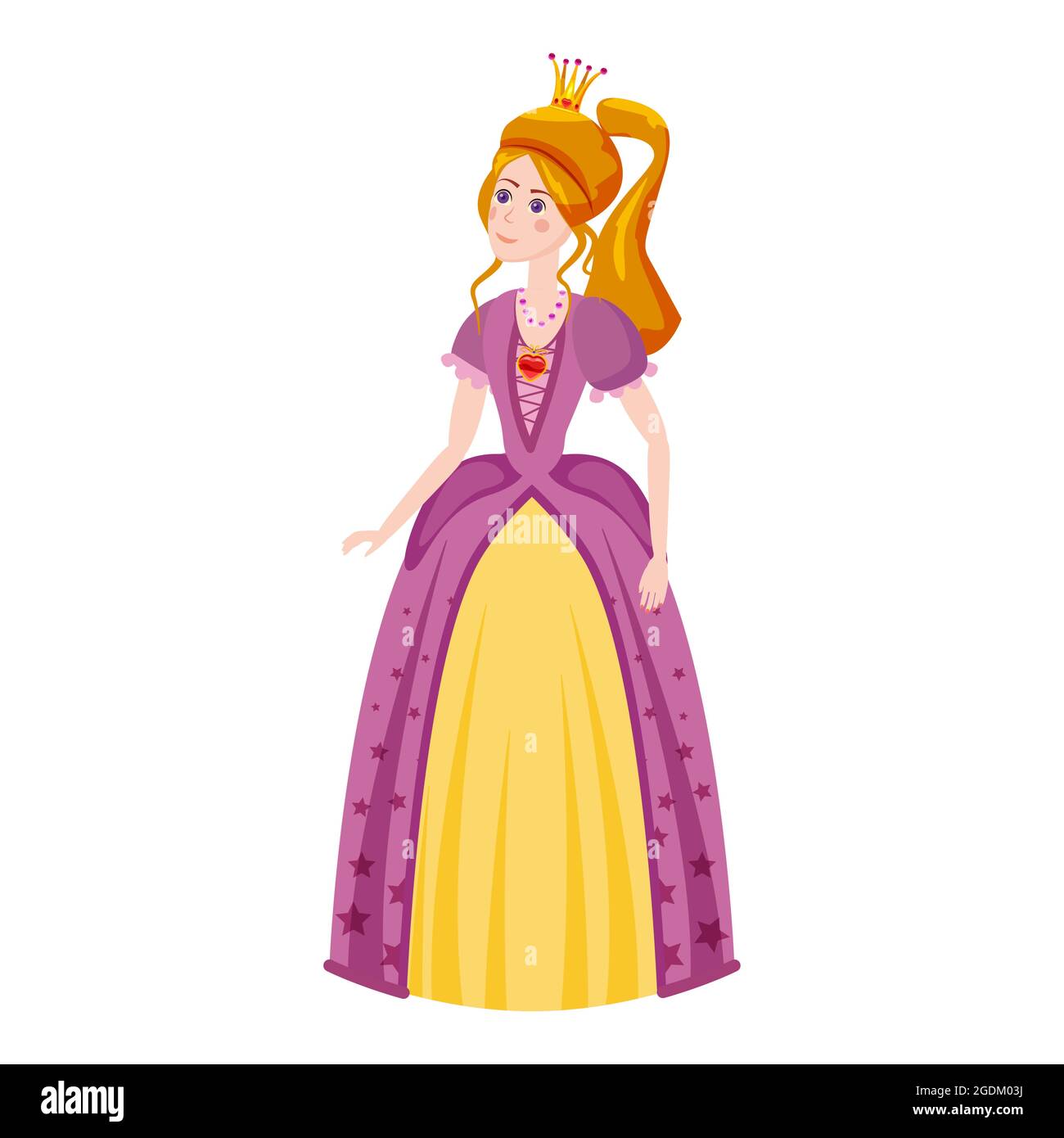 Princess is beautiful and sweet, in a beautiful dress with red hair ...