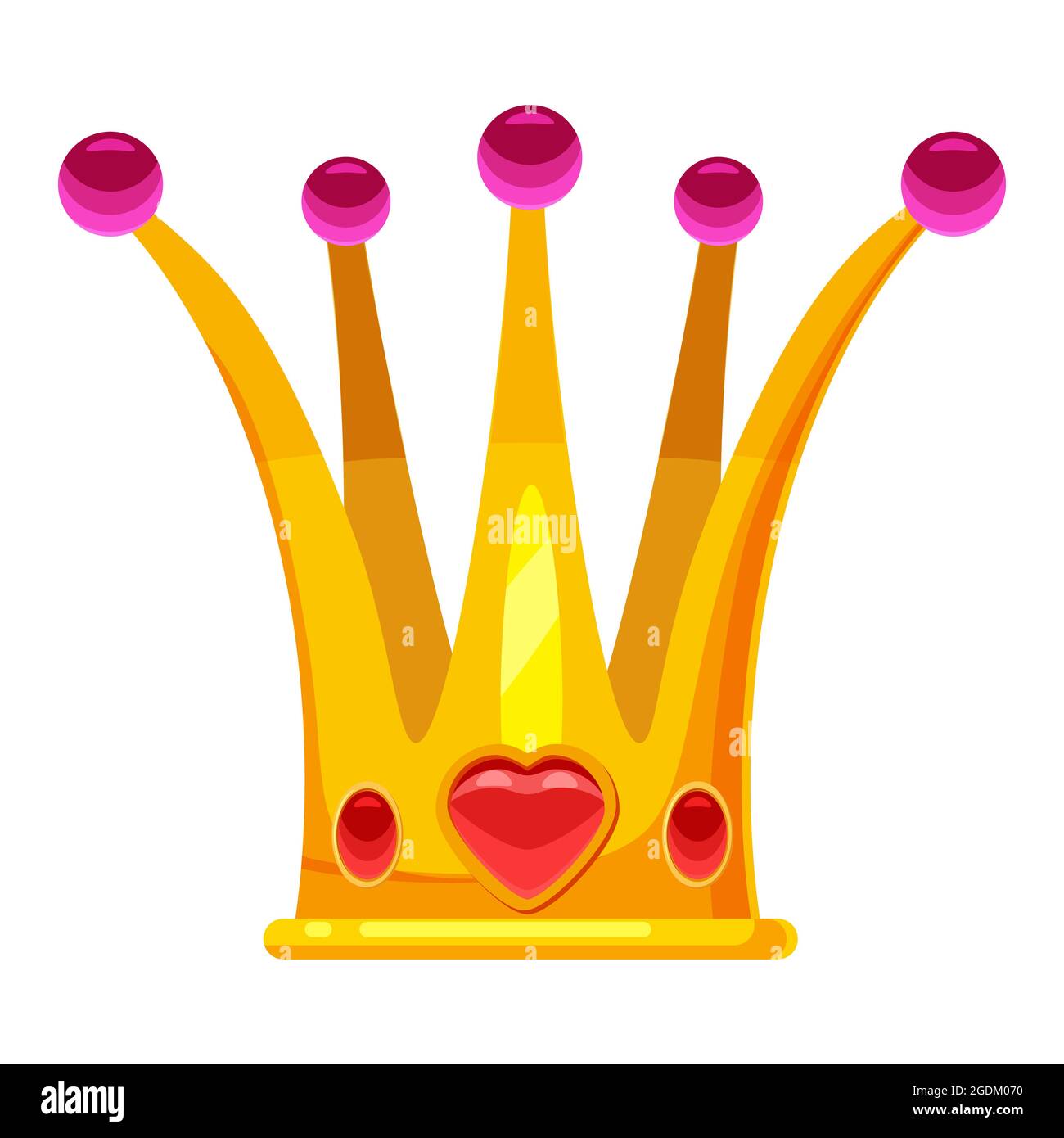 Princess Crown, tiara, adorned with heart-shaped diamonds and gold ...