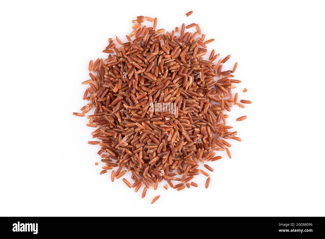 Heap of red rice isolated on white background Stock Photo - Alamy