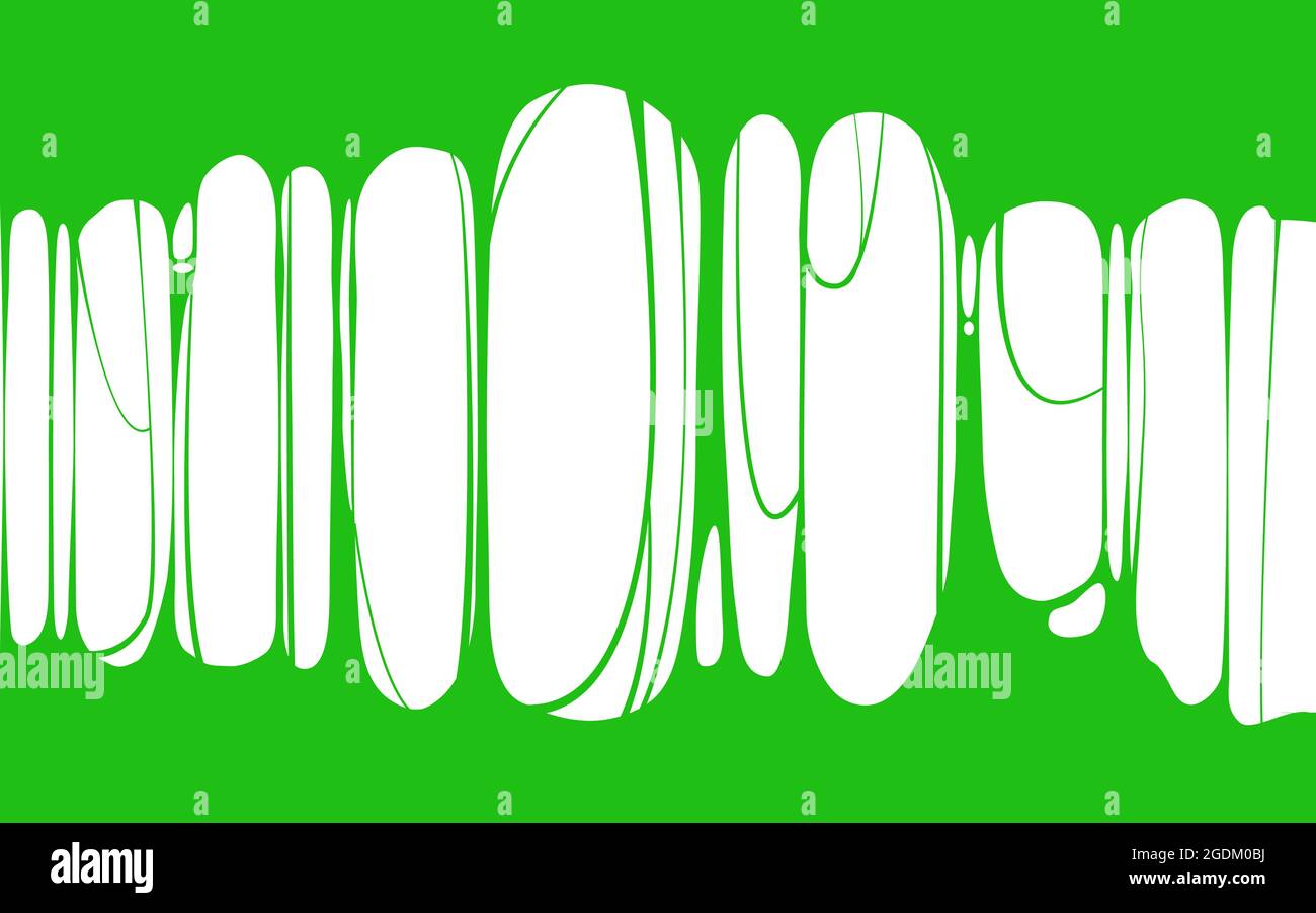 Slime sticky green banner, spittle, snot. Frame of scary zombie, alien ...