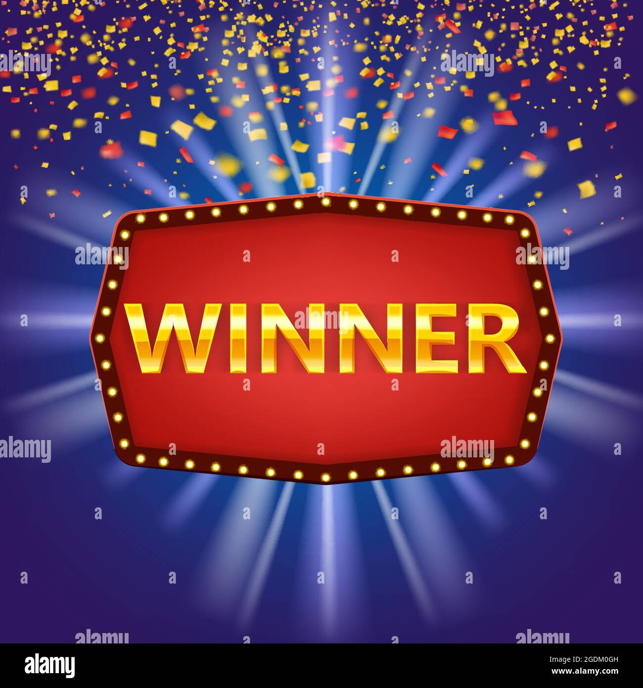 Winner frame label banner template. Win congratulations vintage frame ...