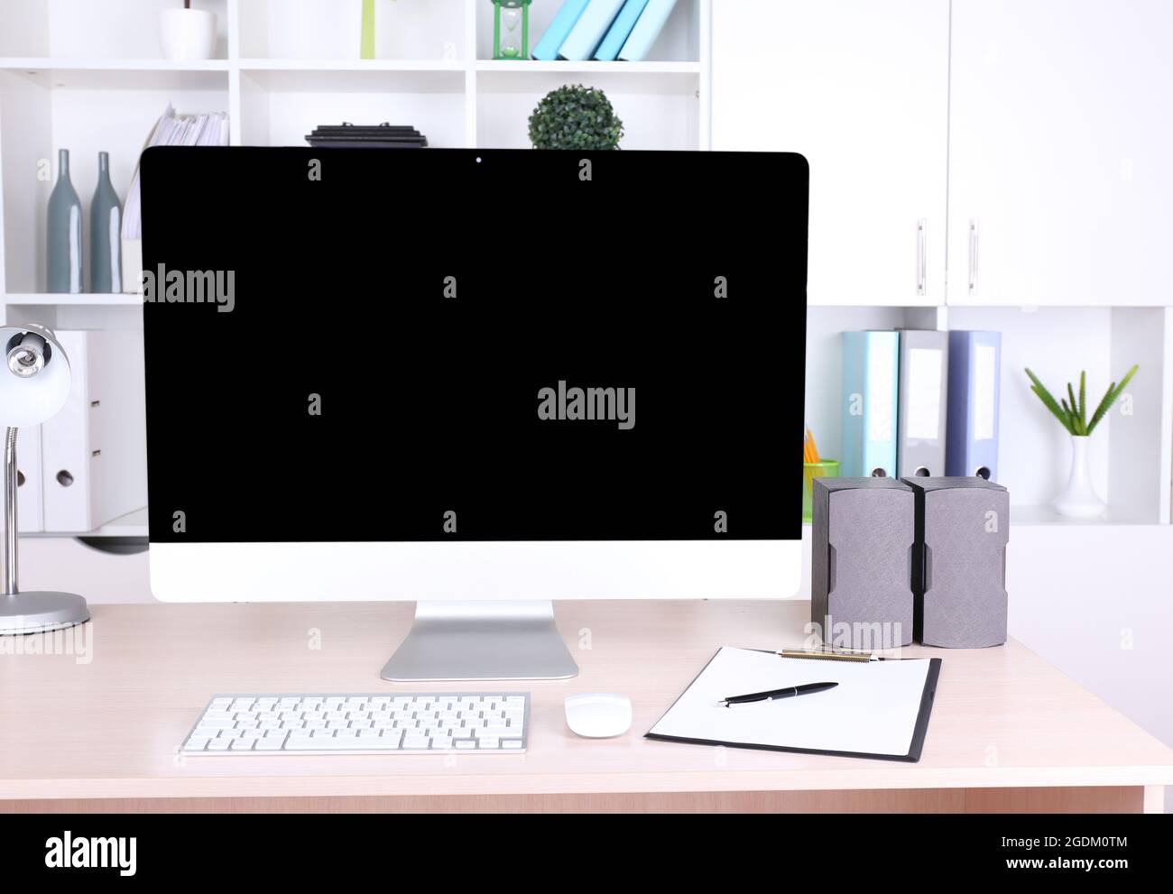 Office workplace with modern computer Stock Photo - Alamy