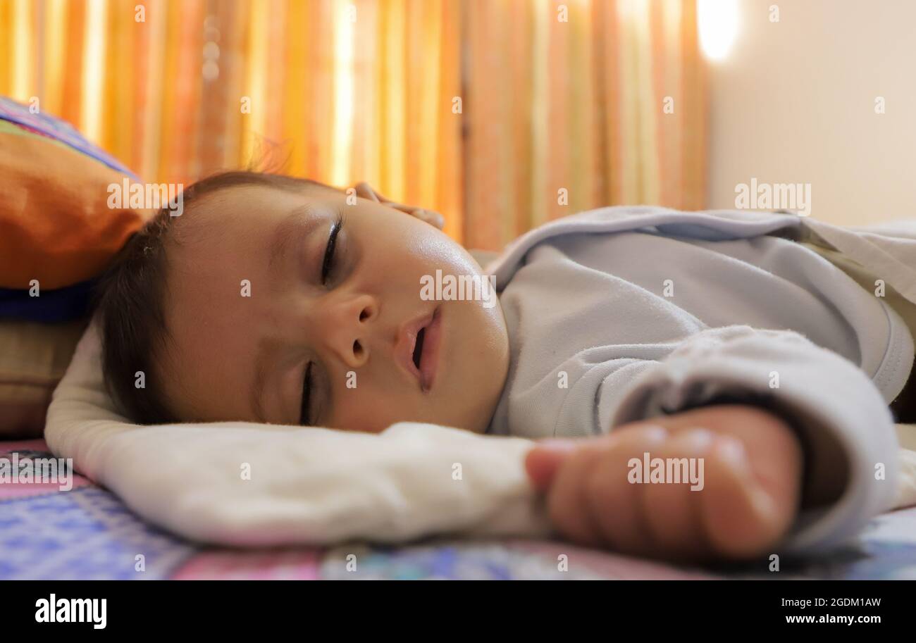 adorable indian newborn baby girl sleeping Stock Photo - Alamy