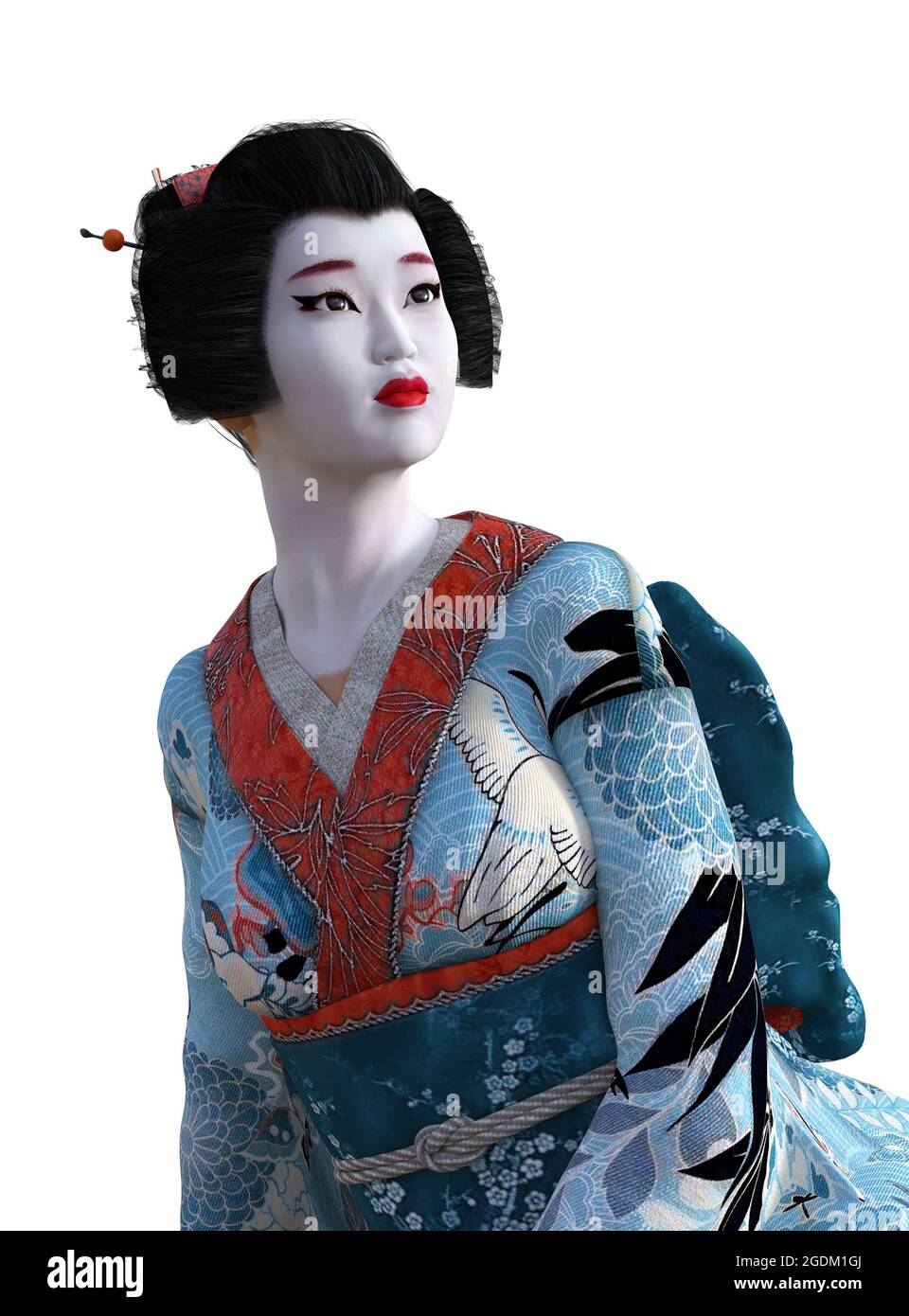 Geisha Girl In Blue