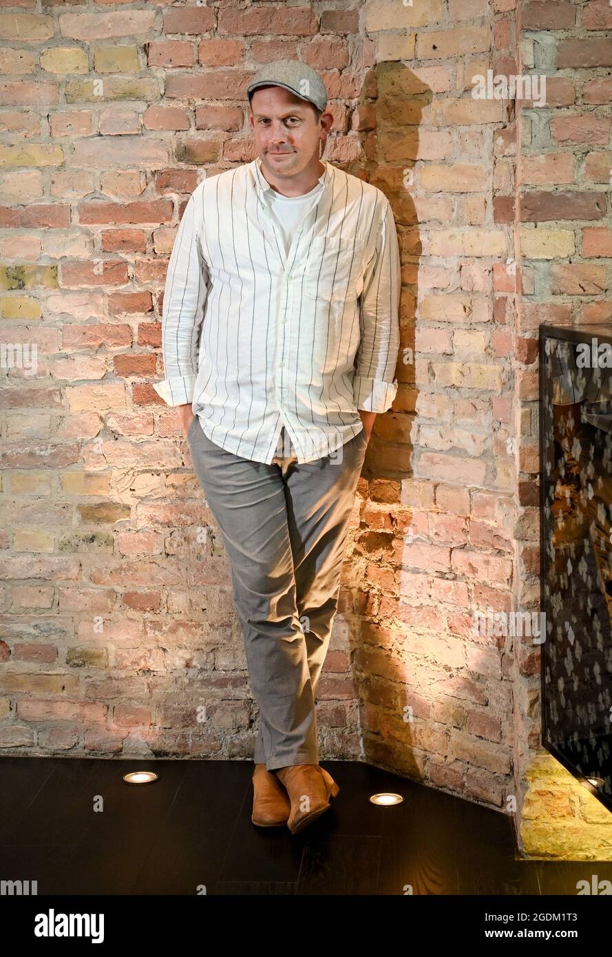 11 August 2021, Berlin: Sebastian Bezzel, actor on the sidelines of a ...